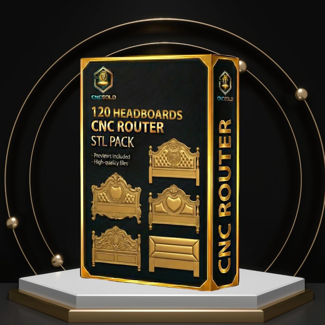CNC Pack - Headboards 120 Models STL Bundle – CNC Router, Laser and 3D ...