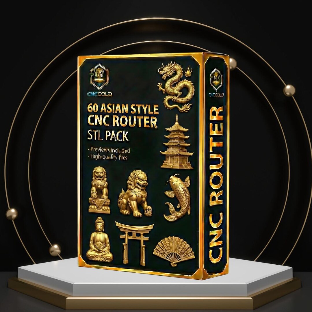 CNC Pack - Asian Style 60 Models STL Bundle – CNC Router, Laser and 3D ...