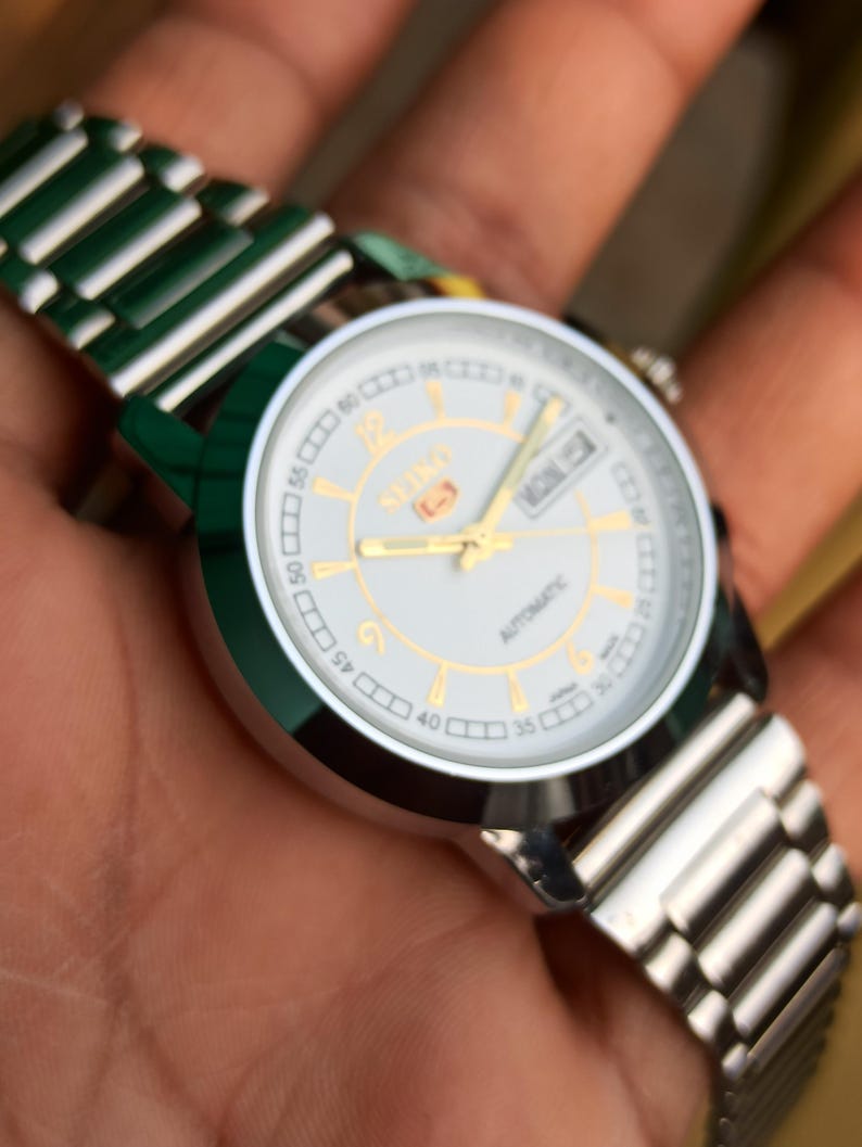 Seiko 5 Automatic Men's Watch | Exhibition Back | Refurbished White ...
