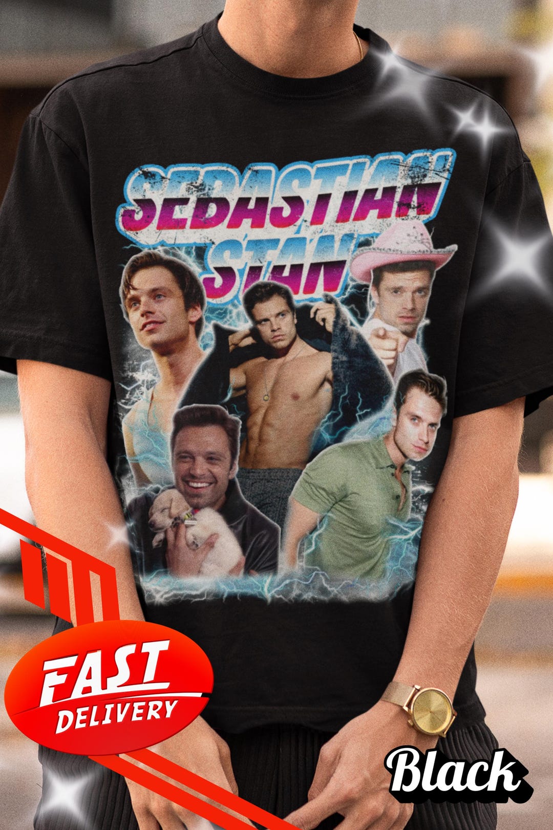 Bucky Barnes Winter Soldier Shirt, Sebastian Stan Tee Retro 90s ...