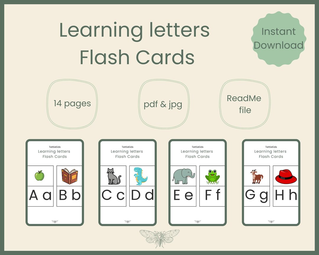 Learning Letters Flash Cards | ENGLISH Language | Toddler Worksheets ...