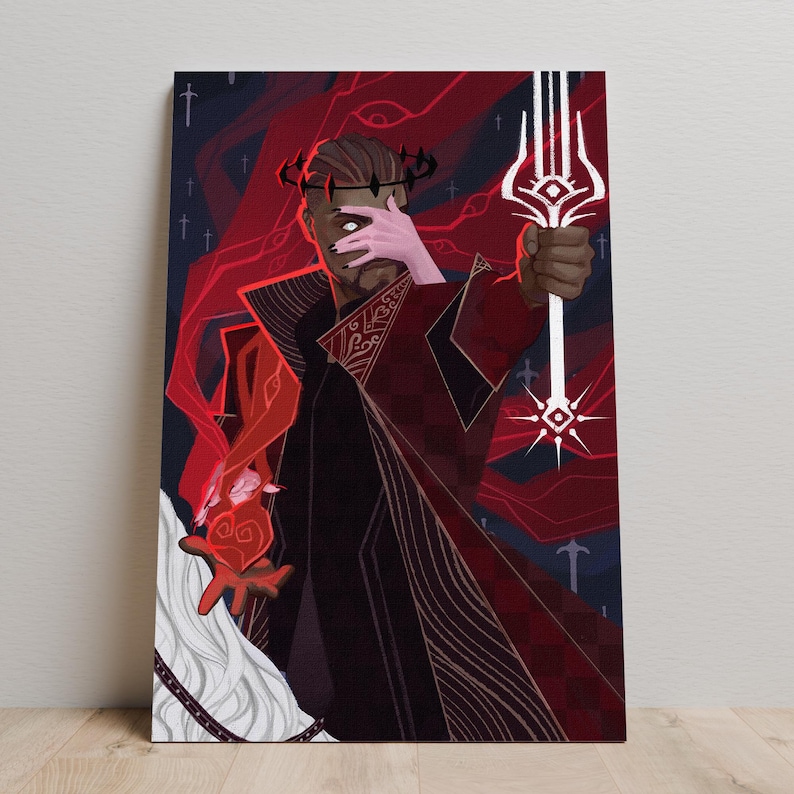 Baldurs Gate Poster, Astarion Wall Art, Unframed Canvas Print, Game ...