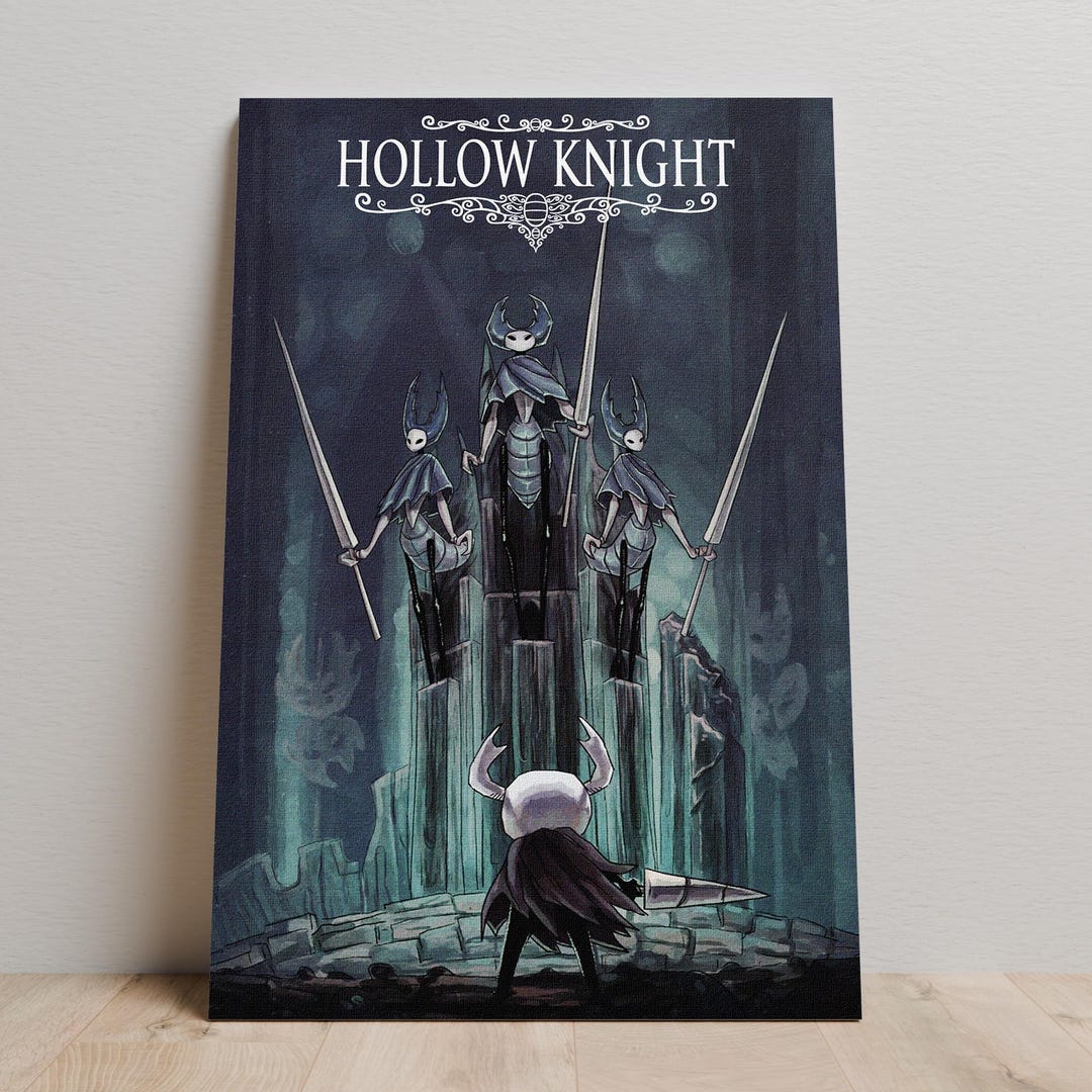 Hollow Knight Poster, Hallownest Wall Art, Unframed Canvas Print, Game ...