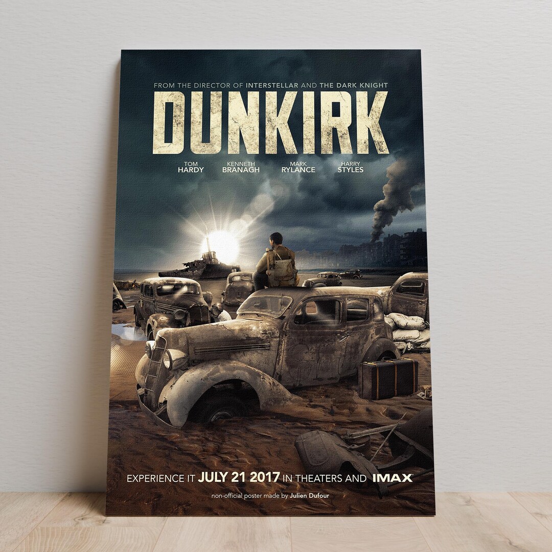 Dunkirk Poster, Christopher Nolan Wall Art, Unframed Canvas Print, Home ...