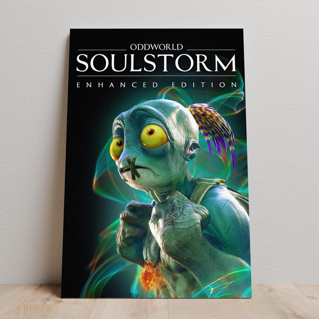 Oddworld Soulstorm Poster, Alf Wall Art, Unframed Canvas Print, Game ...