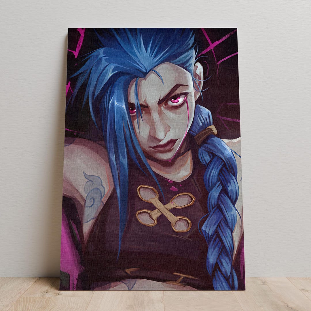 Arcane Poster, Jinx Wall Art, Unframed Canvas Print, Anime Room Decor ...