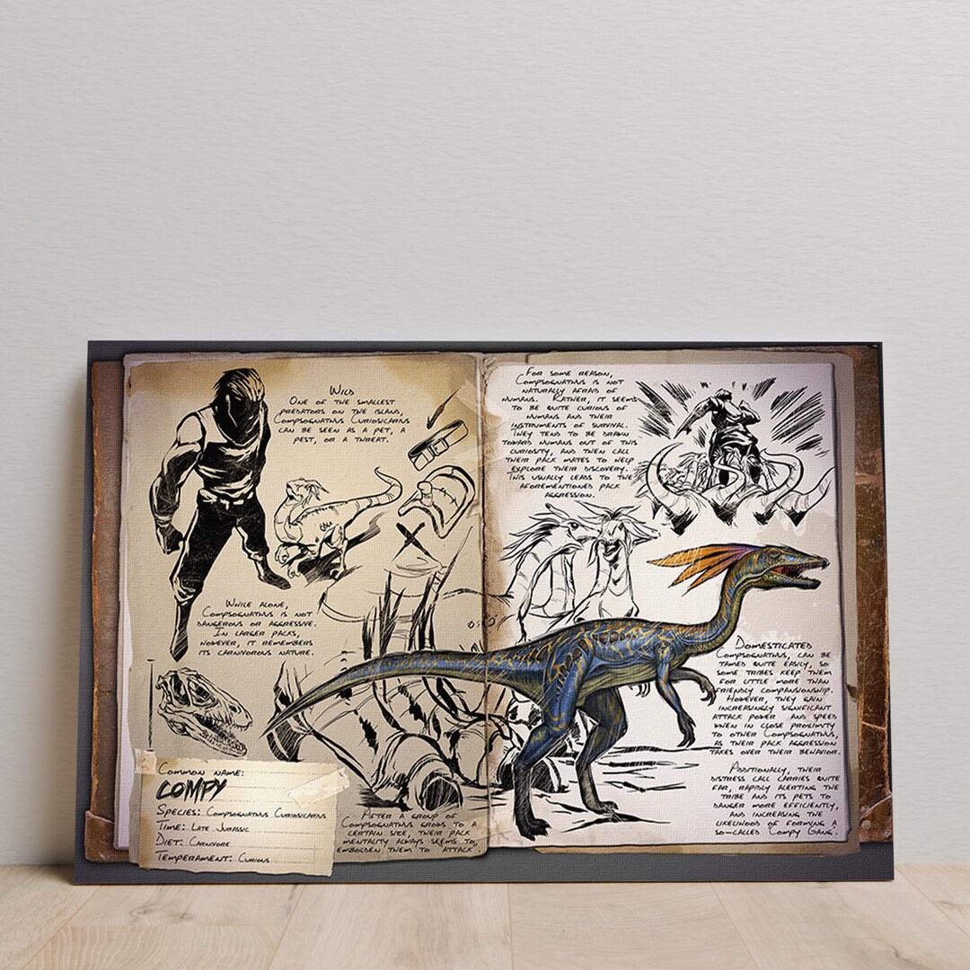 Ark Survival Evolved Poster, Compy Wall Art, Dossiers Print, Unframed ...