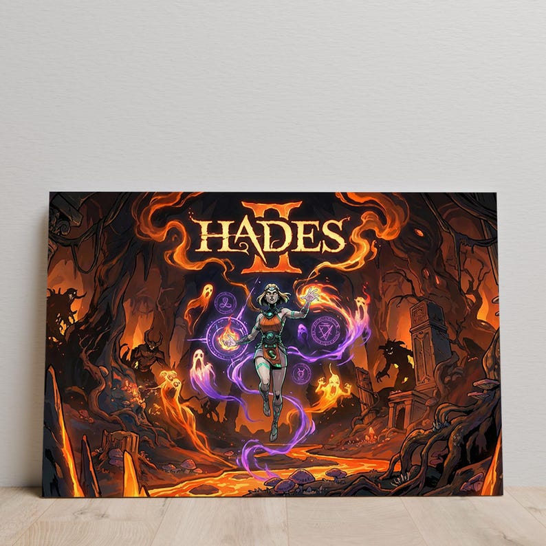 Hades 2 Poster, Melinoe Wall Art, Unframed Canvas Print, Game Decor ...