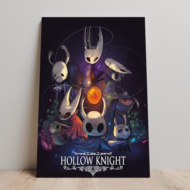 Hollow Knight Poster, Hallownest Wall Art, Unframed Canvas Print, Game ...