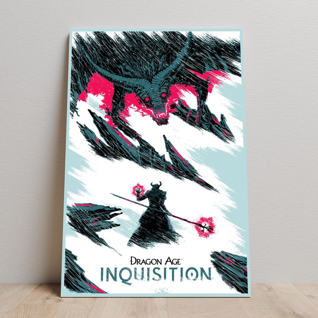 Dragon Age Poster, Inquisition Wall Art, Unframed Canvas Print, Game ...