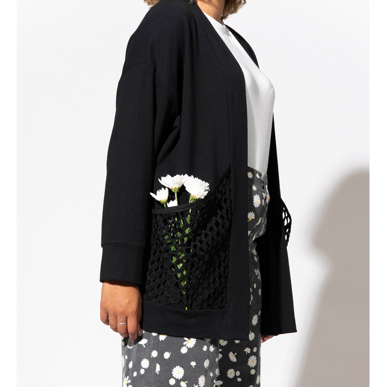 Honeycomb Cardigan Black Bamboo Terry - Etsy