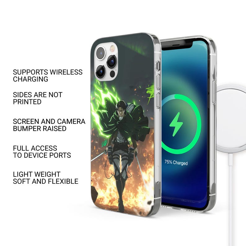 Attack on Titan Phone Case Levi Ackerman Anime Cover for iPhone 17 Pro ...