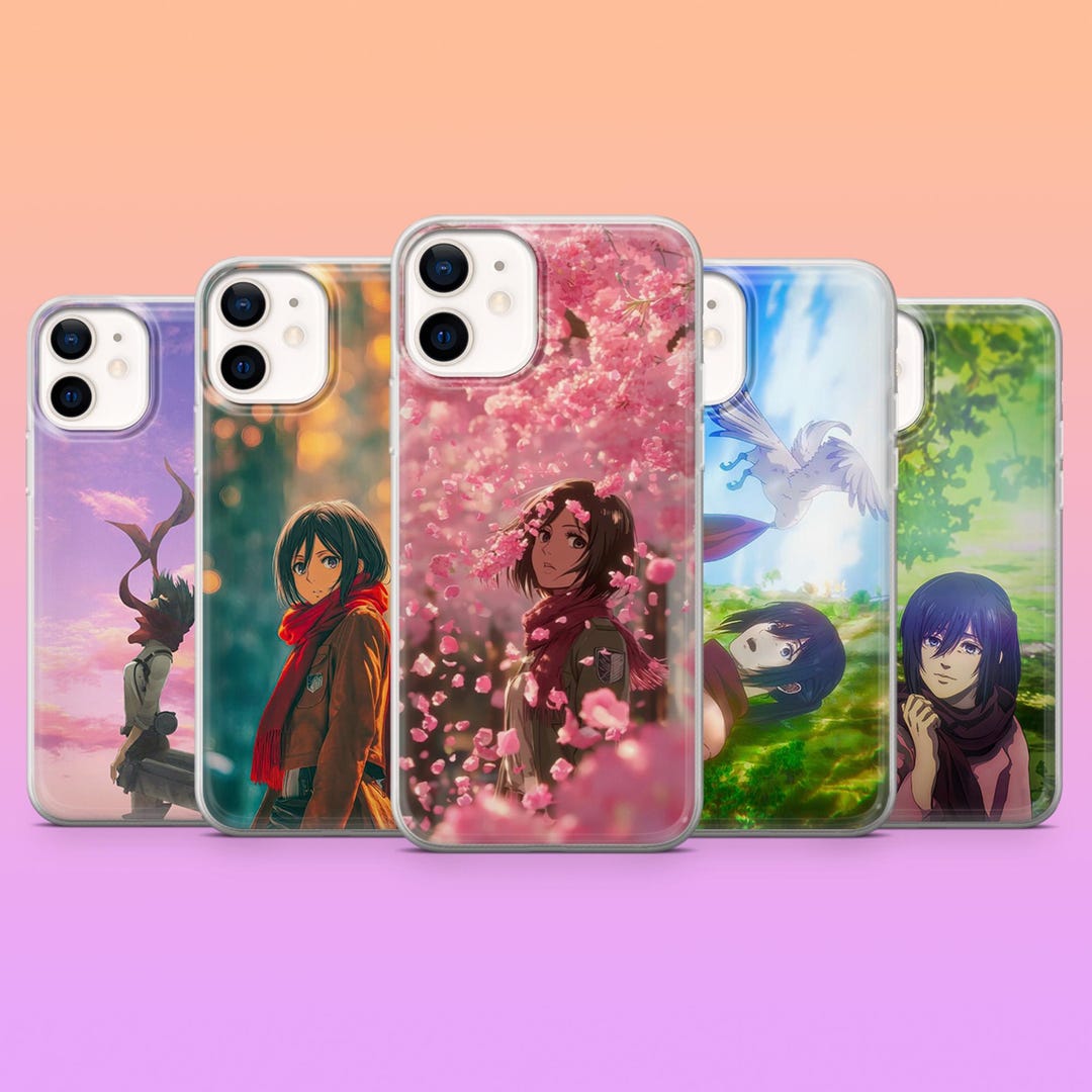 Mikasa Ackerman Anime Phone Case AOT Cover for iPhone 17 Pro, 16E, 15 ...