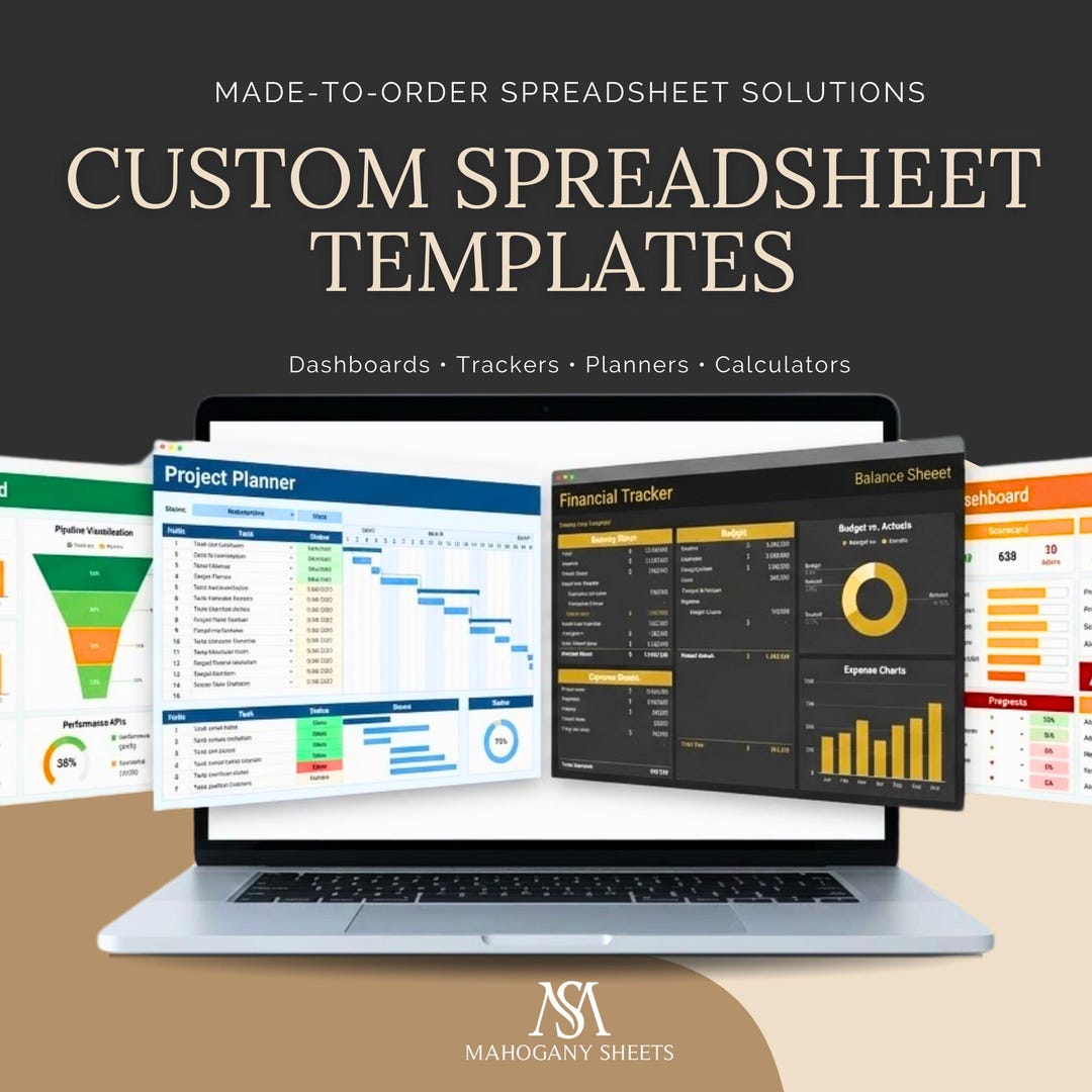 Custom Spreadsheet Design Excel or Google Sheets Dashboard Budget ...
