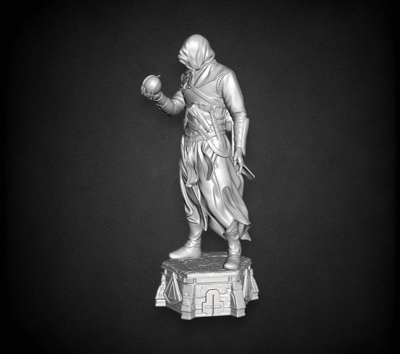 STL File for 3D Printing Hooded Assassin Figure Digital Dowload - Etsy