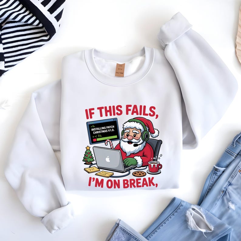 Installing Patch Christmas Sweatshirt – Funny Santa Programmer Meme ...