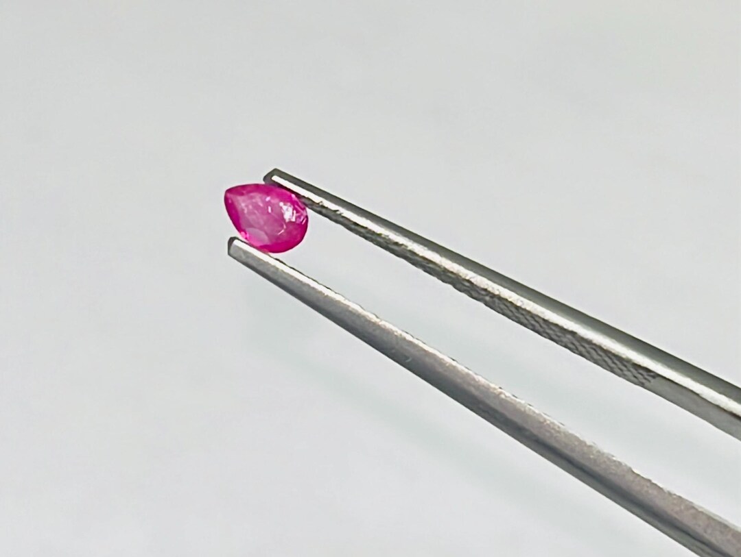 Pear Shape Glass Filled Ruby 3x4mm 0.16 Carat – Loose Ruby Stone - Etsy