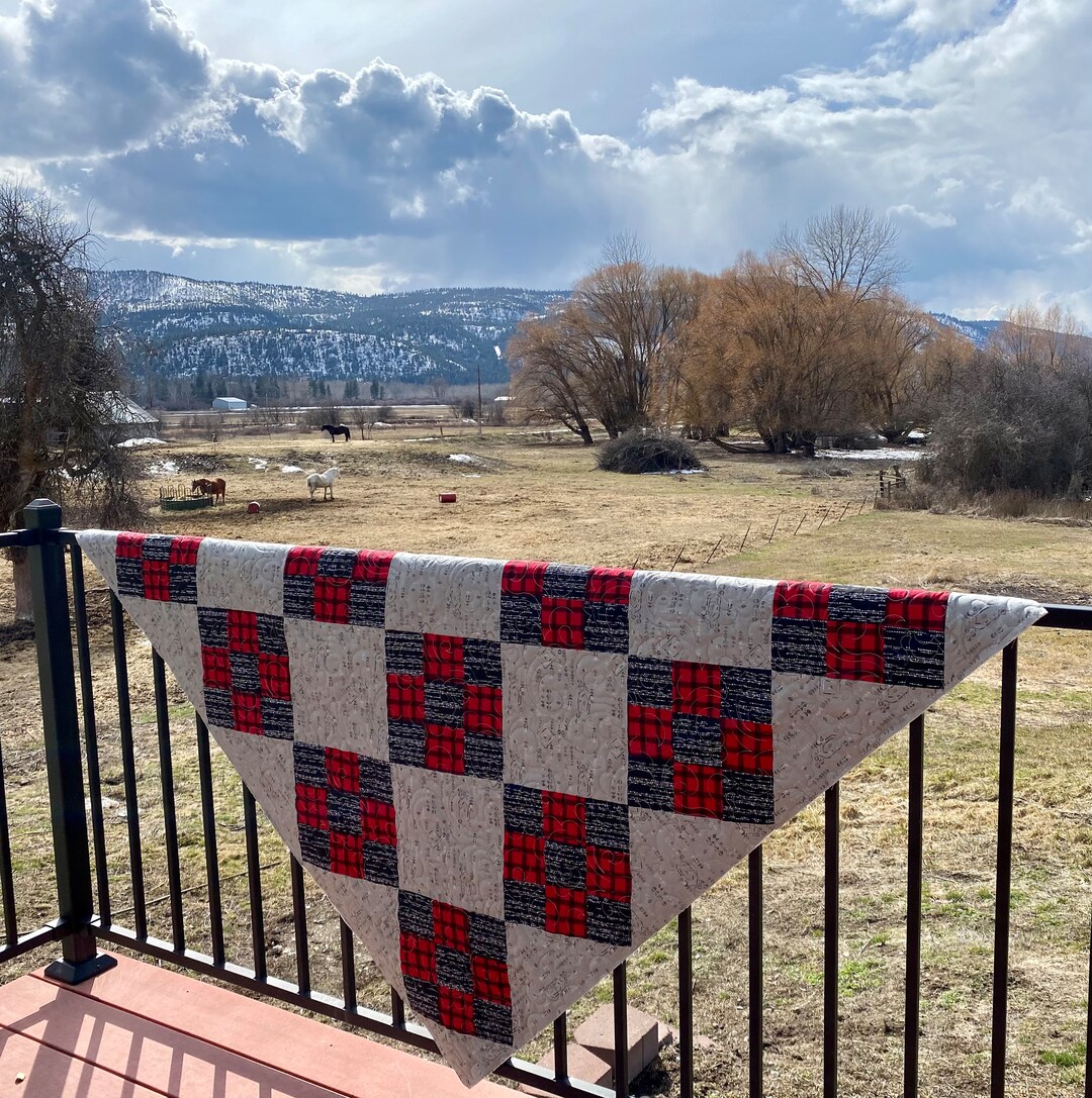 Beth Dutton Quilt From Yellowstone Tv Series Homemade, Red & Black - Etsy