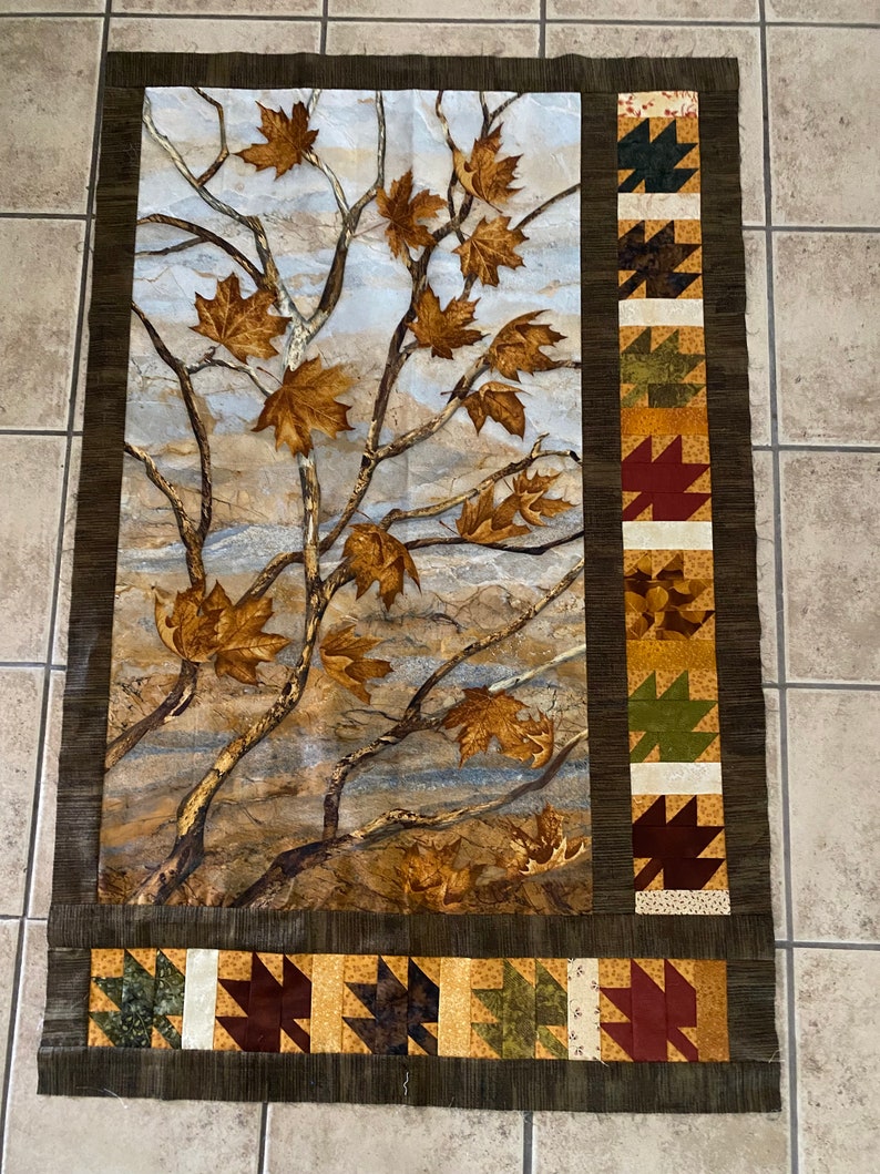 Fall Leaf Quilt Handmade, Longarm Quilted - Etsy