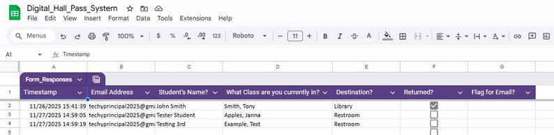School-wide Digital Hall Pass System - Etsy