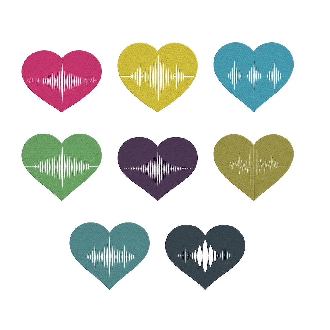 Broken Heart Machine Embroidery Design, Set of 8, Instant Download - Etsy