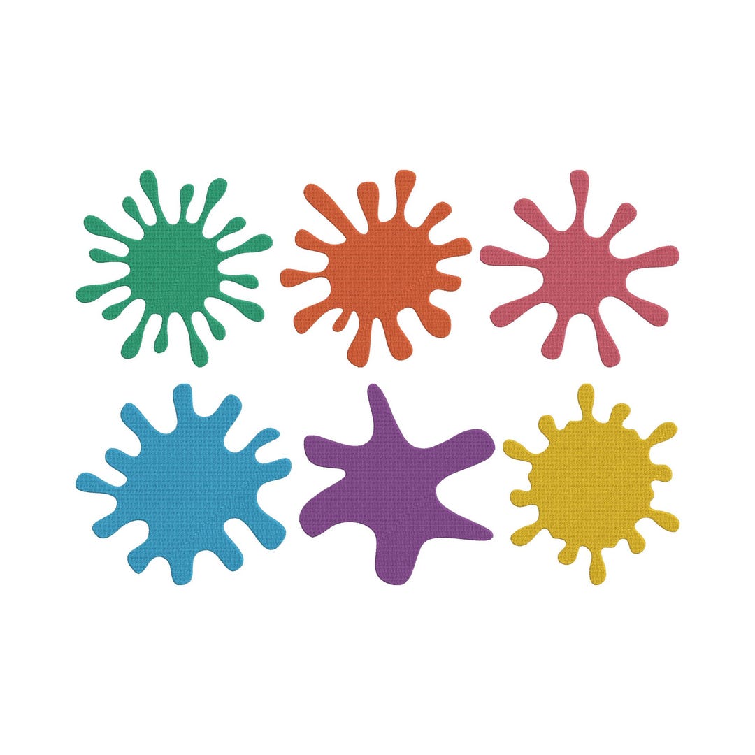 Paint Splat Color Embroidery Design, Color Splash Machine Embroidery ...