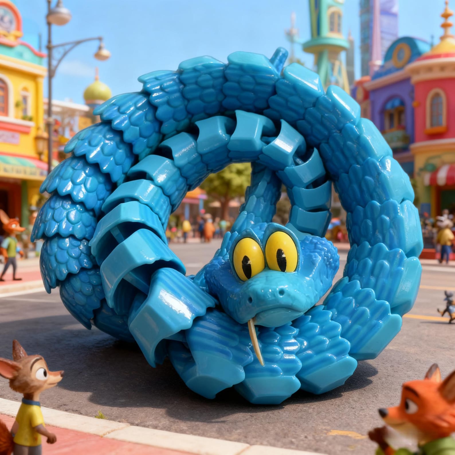 3D Printed Articulated Snake Figurine 29.5in – Flexible Fidget Toy ...