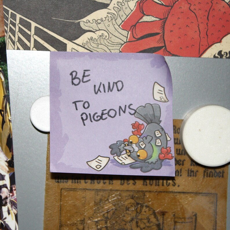 Pigeon Sticky Notes Bookworm Notepad 7 X 7 Cm - Etsy
