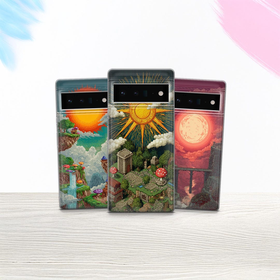 Retro Video Game Phone Case - Anime Sunset Cover for Pixel 10 Pro Xl 9A ...
