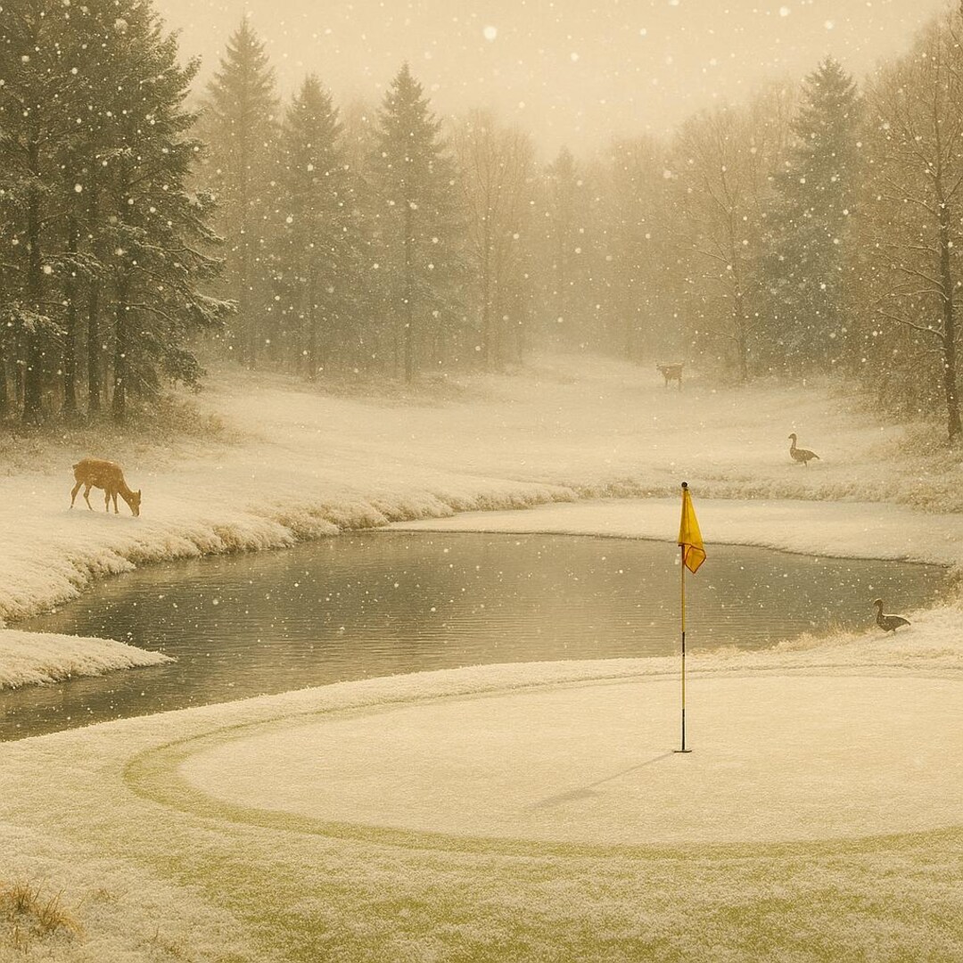 Winter Golf Wall Art Print - Etsy