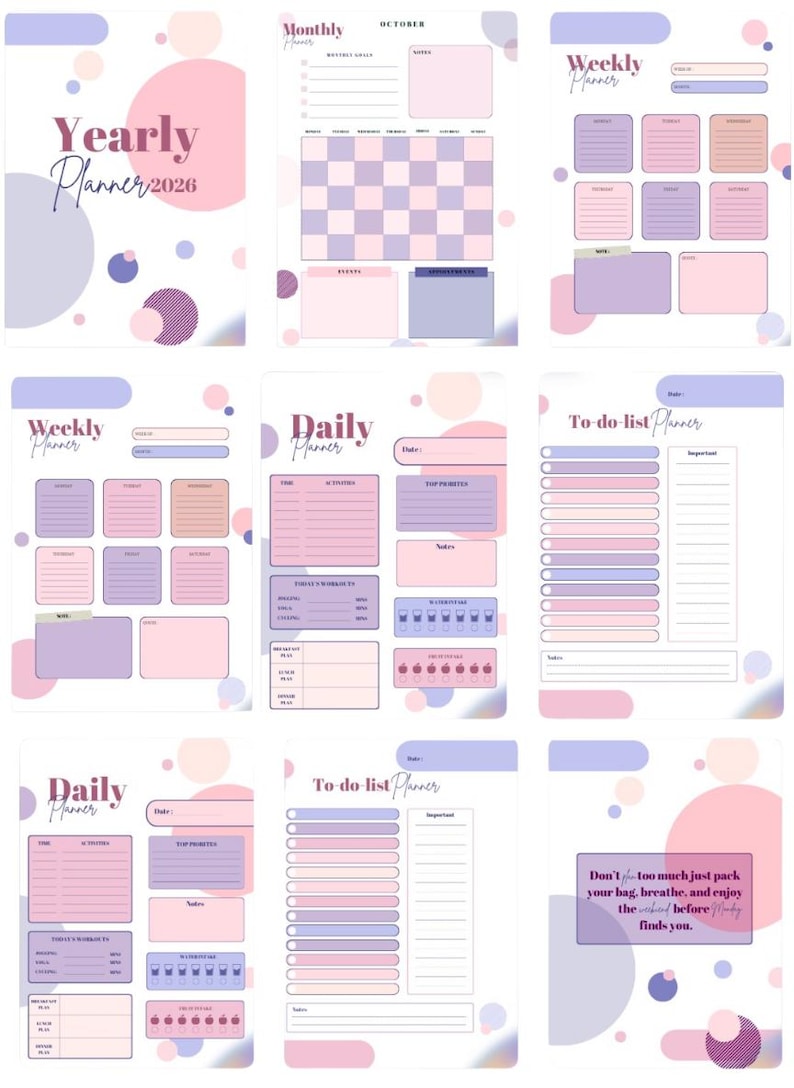 2026 Digital Planner, All-in-one Yearly, Monthly, Weekly (digital ...