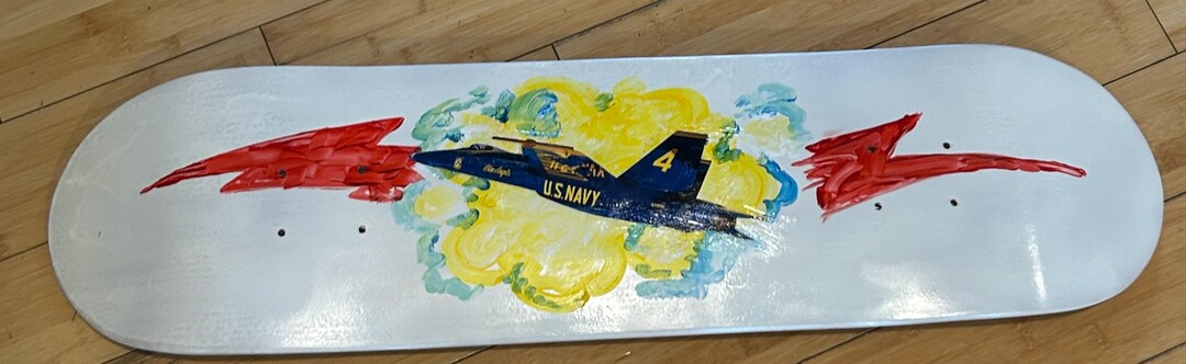 Blue Angels Painting on Skateboard - Etsy
