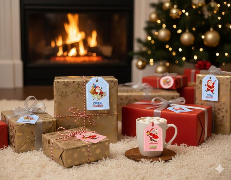 2026 Merry Christmas Gift Tag Bundle, Pack of 5, Holiday Tags ...