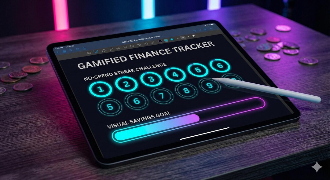 Gamified ADHD Finance Tracker & Budget Printable | Dark Mode Impulse ...
