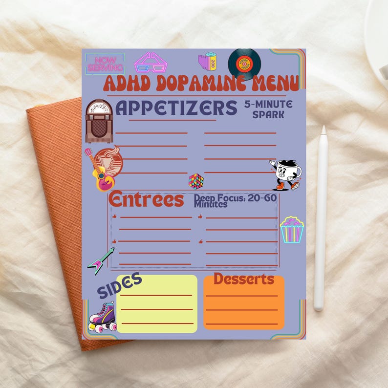 ADHD Dopamine Menu for Teens | Executive Functioning Tool (digital ...