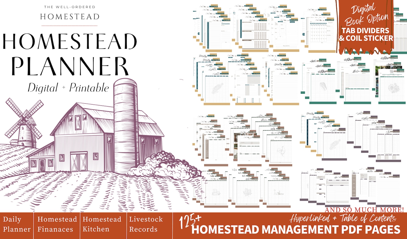 The COMPLETE HOMESTEAD PLANNER Digital and Printable - Etsy
