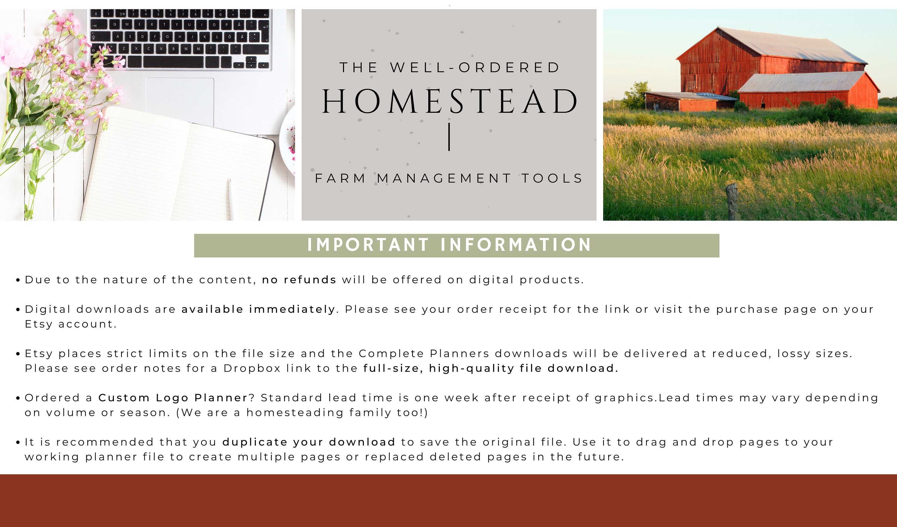 The COMPLETE HOMESTEAD PLANNER Digital and Printable - Etsy