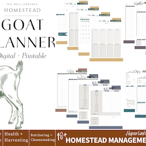 HOMESTEAD GOAT PLANNER - Digital + Printable Homestead Management Pdf ...