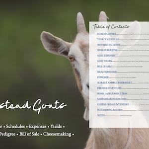 HOMESTEAD GOAT PLANNER - Digital + Printable Homestead Management Pdf ...