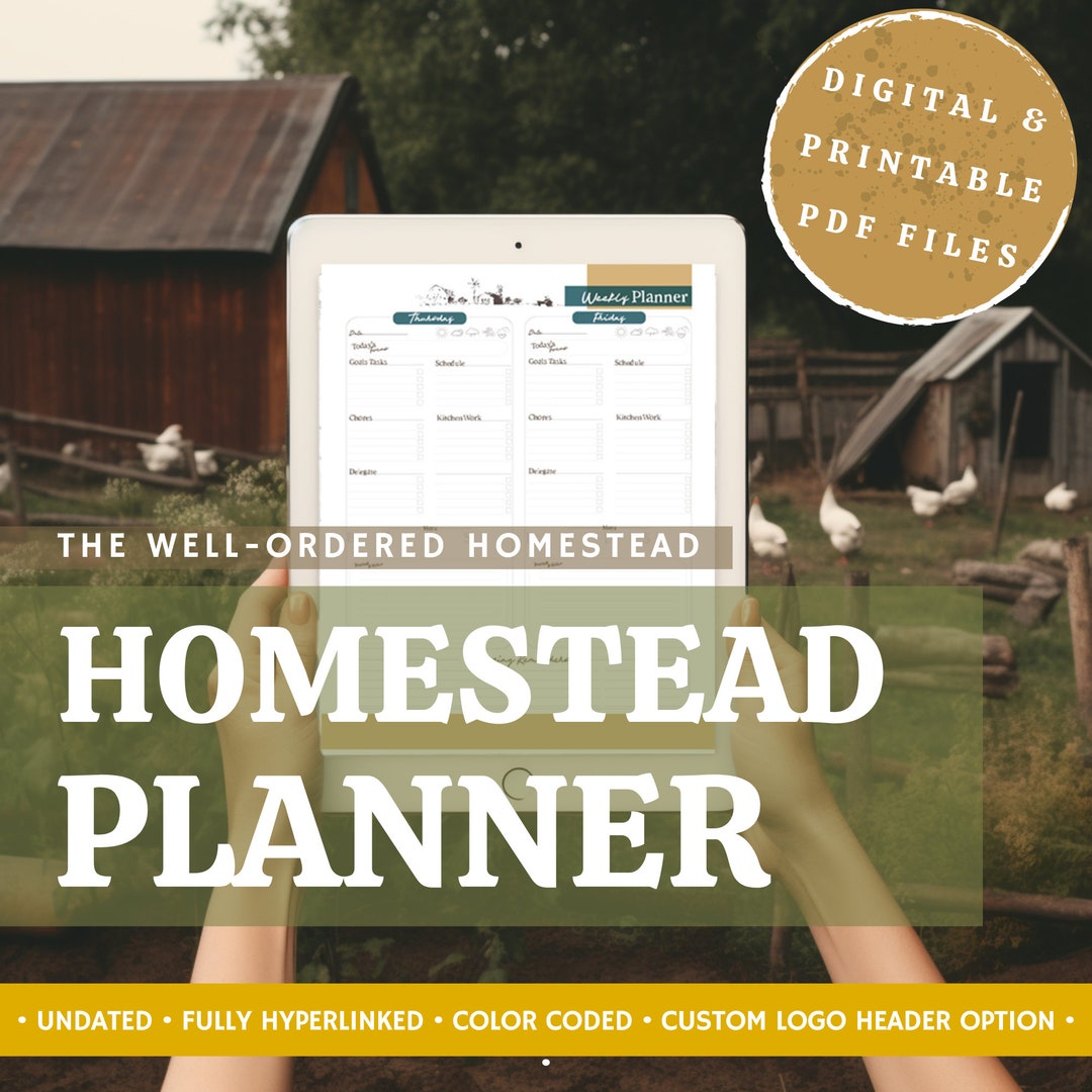 The COMPLETE HOMESTEAD PLANNER - Digital and Printable Homestead ...