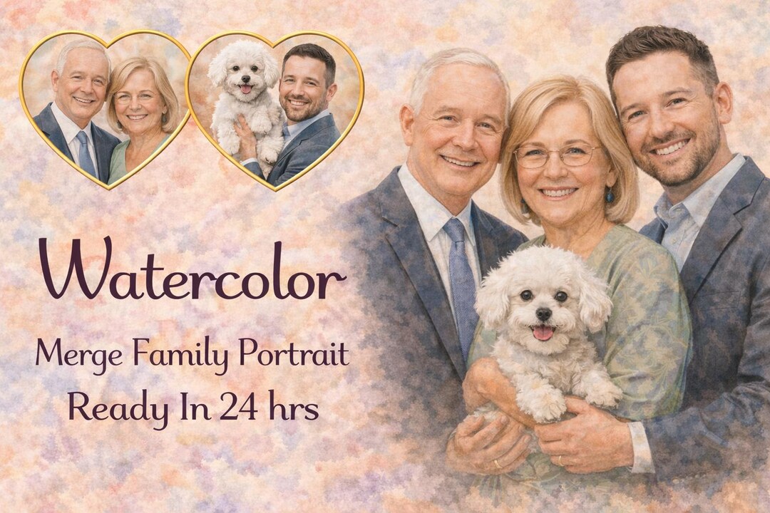 Custom Portrait From Photo. Oil Painting Style Family Portrait From ...