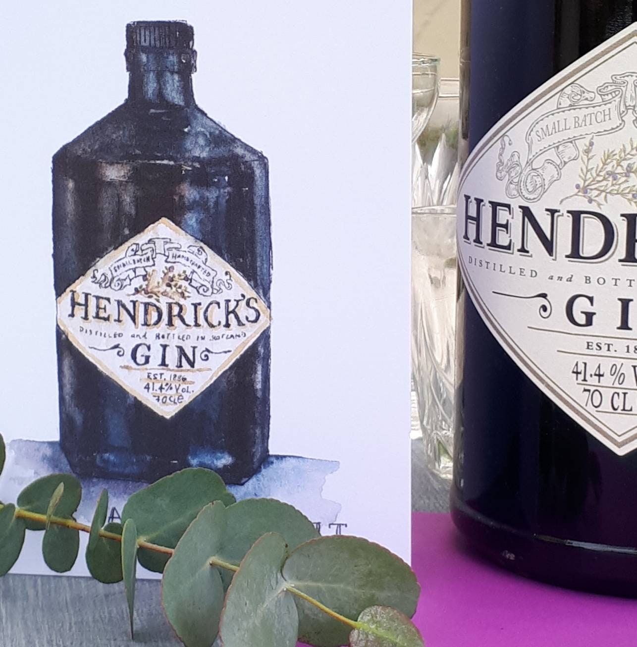 True Friends Gin Lovers Hendricks G&t /gin Card by Sarah Majury - Etsy ...