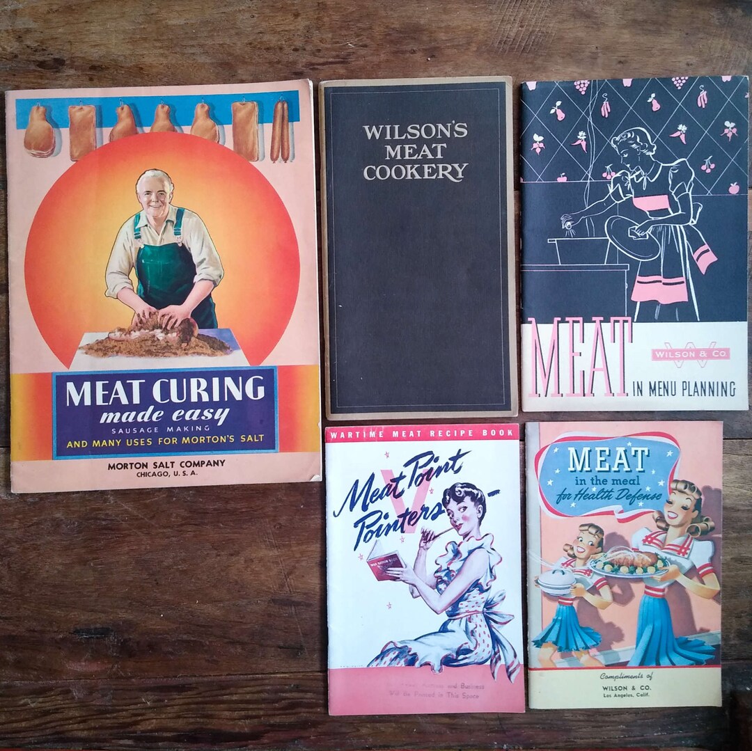 Original Vintage Recipe Booklet Lot 1921-1940s WWII Victory Wilson Meat ...