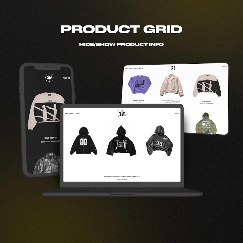 EYEZY Enter – Premium Shopify Clothing Brand Theme | Custom Fonts ...