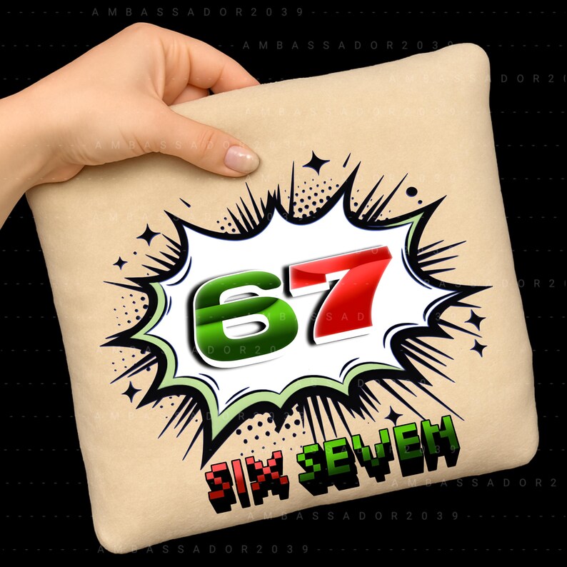 Six Seven Brainrot Cartoon PNG | Funny Meme Clipart | Kids Digital ...