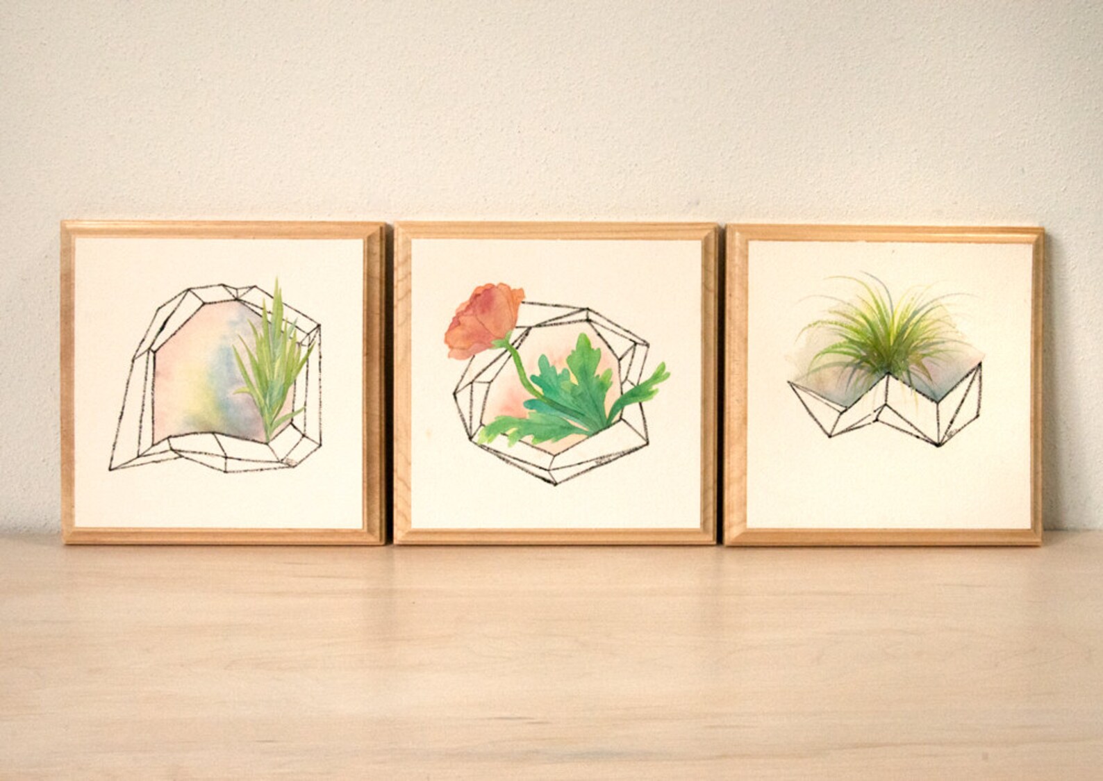 Green Botanical Watercolor Painting Slender False Brome - Etsy