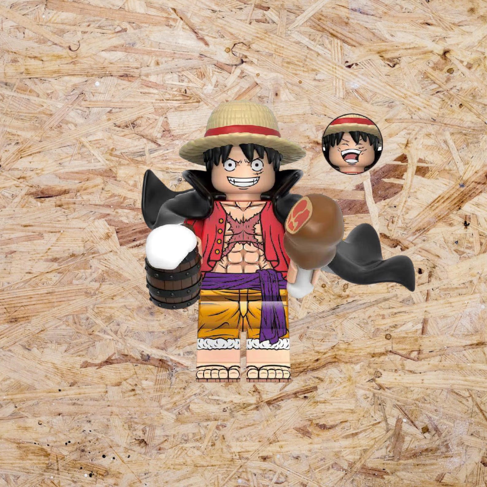 Monkey D. Luffy Lego-style Mini Figure | One Piece Anime Mini Figure ...