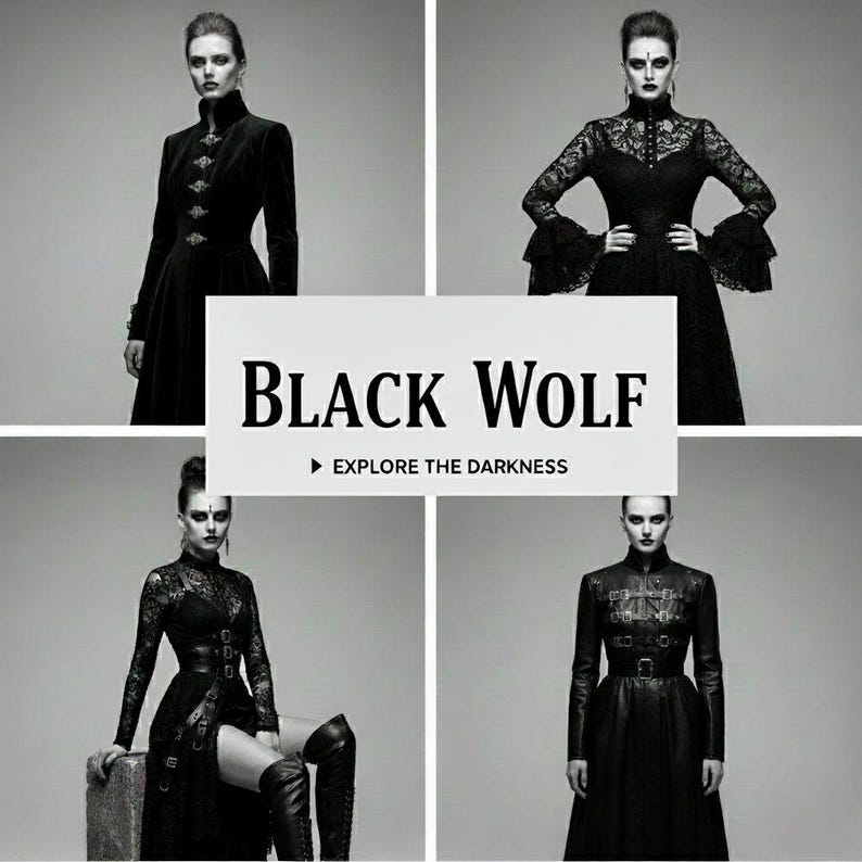 Gothic Victorian Corset Dress – High Neck Bow, Puffed Sleeves Ruffled ...