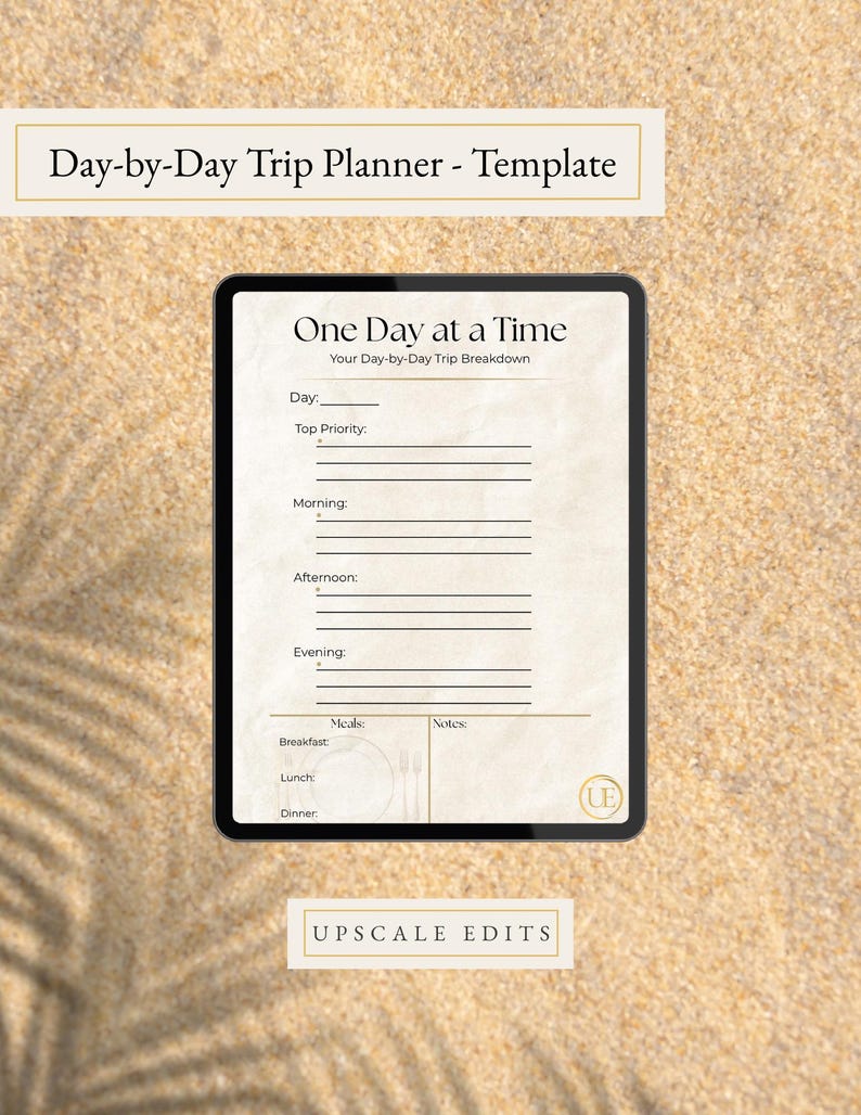 Editable Day by Day Trip Planner | Canva Travel Planner Template ...