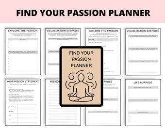 Find Your Passion Planner (personal Development Collection 1) - Etsy